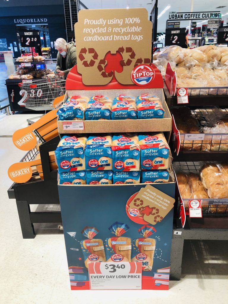 Tip Top Cardboard Bread Tag Campaign | id8 Studio